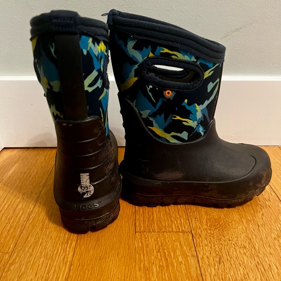 Bogs | Shoes | Bogs Kids Black And Blue Camo Boots | Poshmark